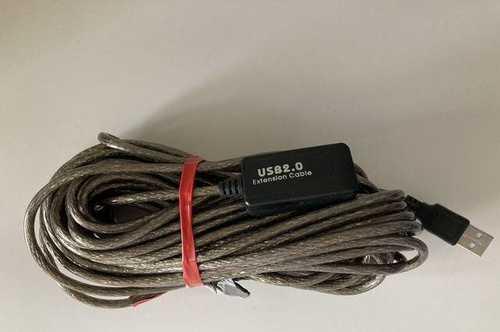 Кабель USB 2.0 удлинительный 10m extension cable