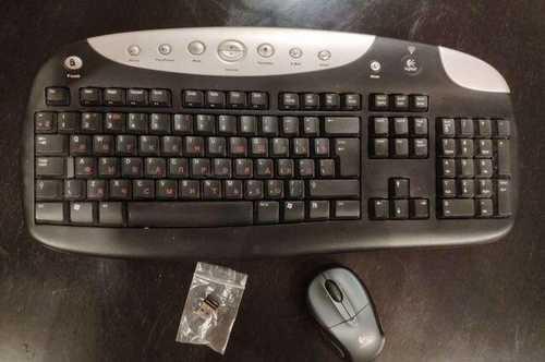 Беспроводная клавиатура logitech + мышка