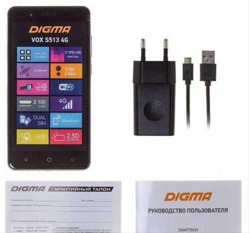 Смартфон digma VOX S513 4G+блютуз+SDcard