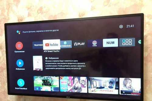 Телевизор 40" + TVbox Mecool KD1