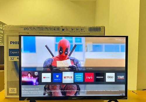 Телевизор Philips 32” Безрамочный SmartTV wifi