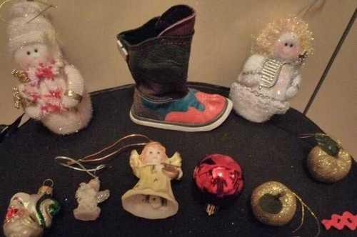 Елочные игрушки+ сапожки Новый год, Рождество15шт