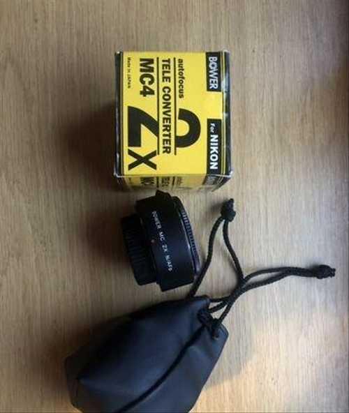 Телеконвертер nikon. Bower mc4. 2x