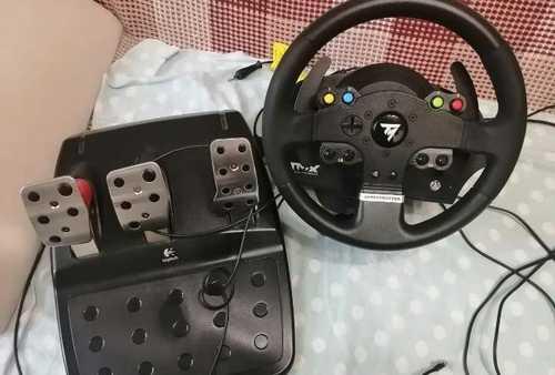 Thrustmaster TMX + Logitech + подставка
