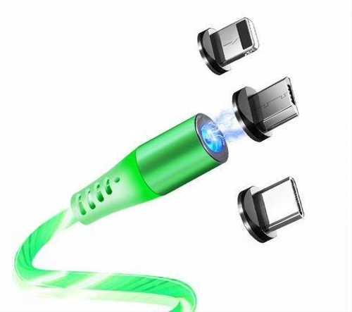 Кабель USB магнитный светящийся X-Cable