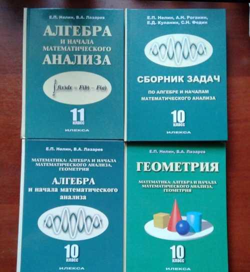 Книги, алгебра, геометрия, 10-11класс Нелин