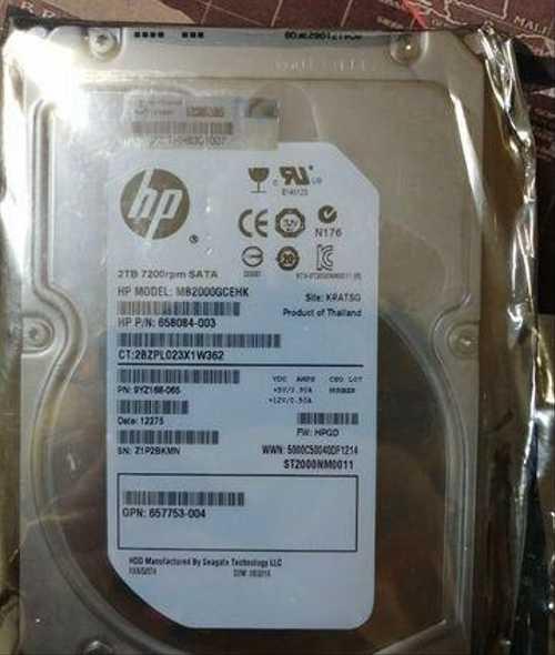 Жесткий диск HP 2 тб MB2000gcehk