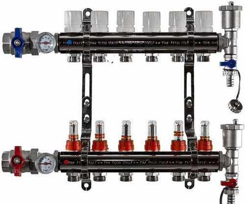 Коллекторная группа KA006 с расходомерами и кранам