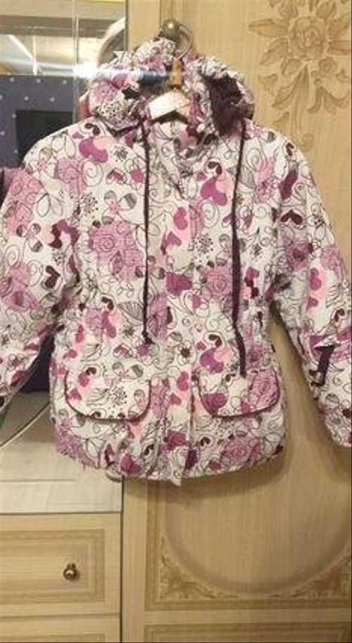 Куртка и полукомбинезон для девочки, размер 98
