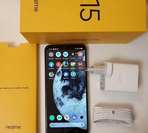 Realme C15 4\64 Gray NFC 6000mah
