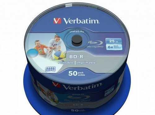 Оптический диск BD-R verbatim 25гб, 50шт