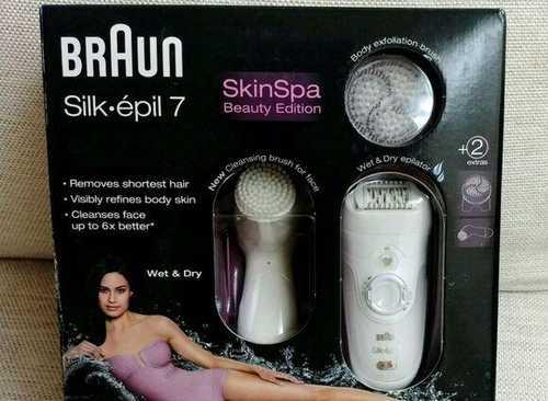 Эпилятор Braun Silk-epil 7 с щеточкой для лица