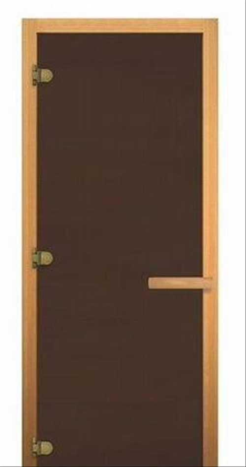 Дверь Бронза матовое 190*68 6 мм 2 петли