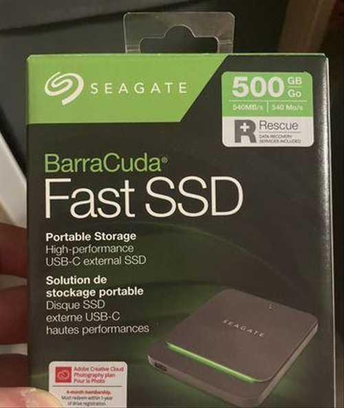 500 гб Внешний SSD Seagate BarraCuda Fast