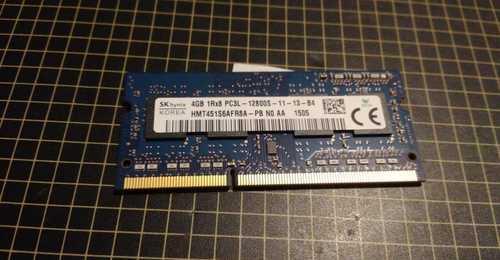 DDR3L 4Gb Hynix 1Rx8 PC3L для ноутбука