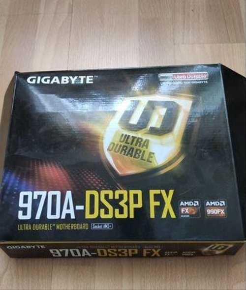 Материнка gigabyte 970a-ds3p fx + процессор + 4 гб