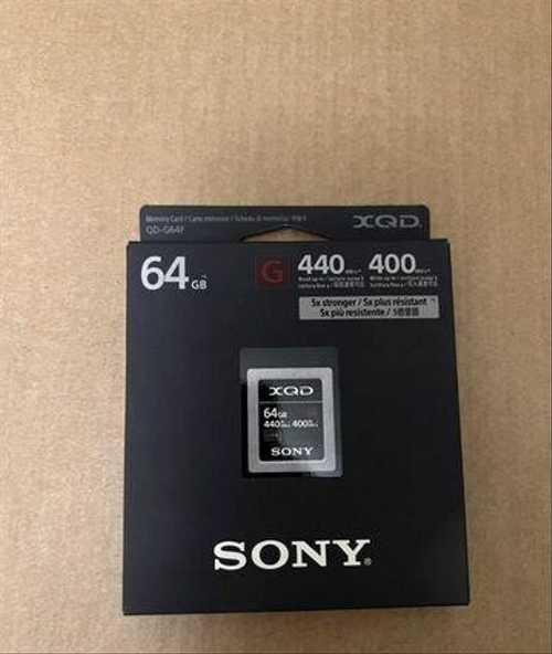 Sony Карта памяти XQD Sony 64GB 440R/400W (QD-G64F