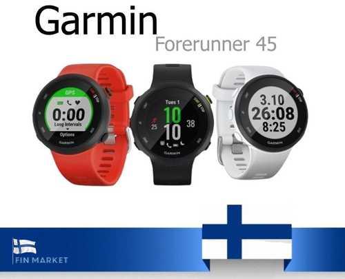Часы Garmin Forerunner 45 Black, Red 42 мм