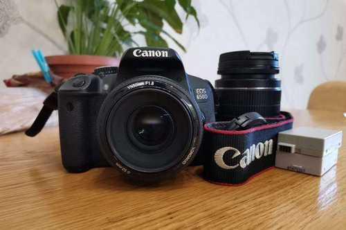 Зеркальный Canon EOS 650d с объективами