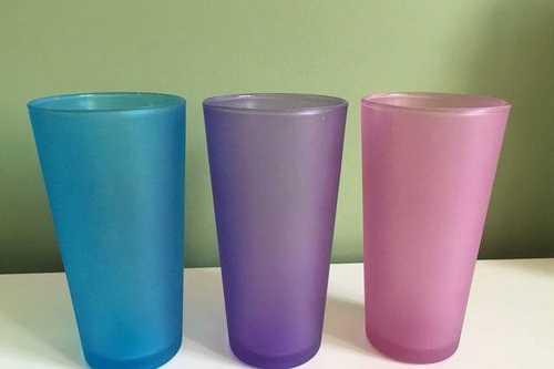 Стеклянные стаканы/вазы, цена за 3 шт