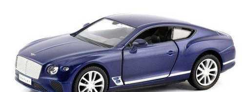 Машина металлическая RMZ City 1:32 The Bentley Continental GT 2018 (цвет синий) (554043-BLU)