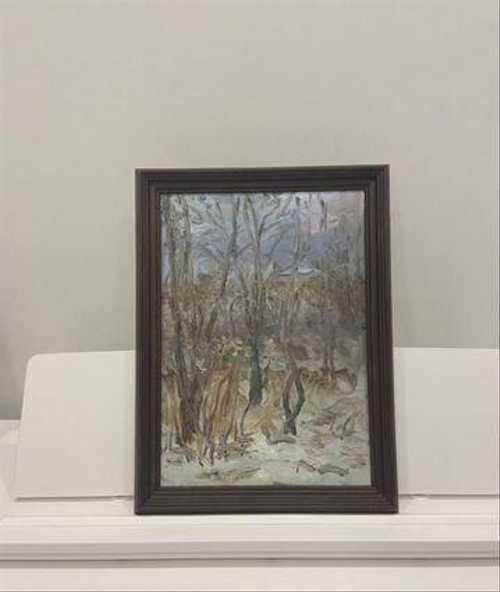 Картина «Зима» 40х30 см, масло