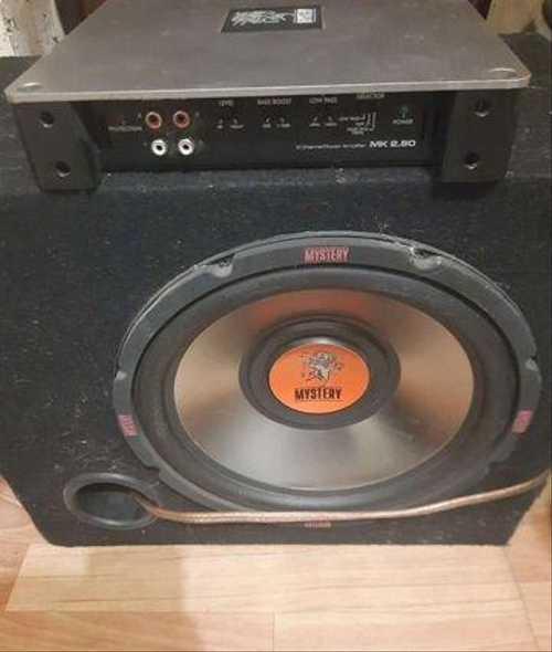Продам комплект subwoofer и усилитель mystery