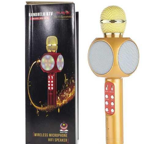 Караоке микрофон handheld WS-1816 (золото)