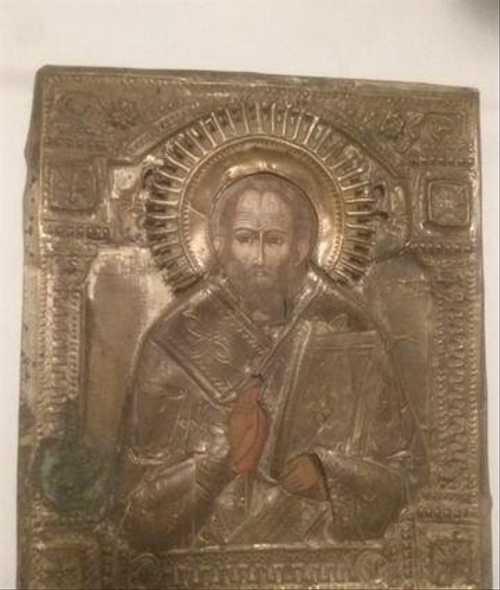 Старинная икона Святой Николай Угодник Чудотворец