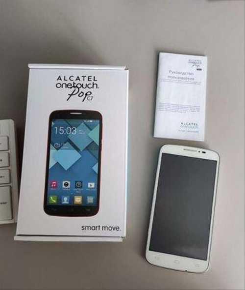 Телефон Alcatel One Touch Pop C7. Белый