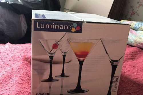Luminarc Domino 4 бокала для мартини, новые