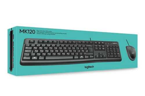 Новый комплект (клавиатура+мышь) logitech MK120