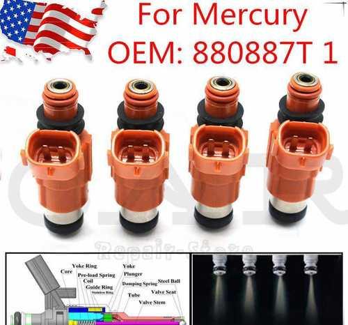 Форсунка Mercury лодочный мотор 880887T1 880887T