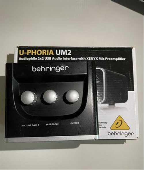 Внешняя звуковая карта Behringer U-phoria UM 2 USB
