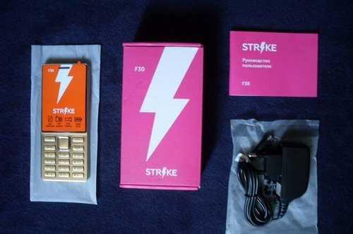 Новый стильный телефон Strike F30 Gold