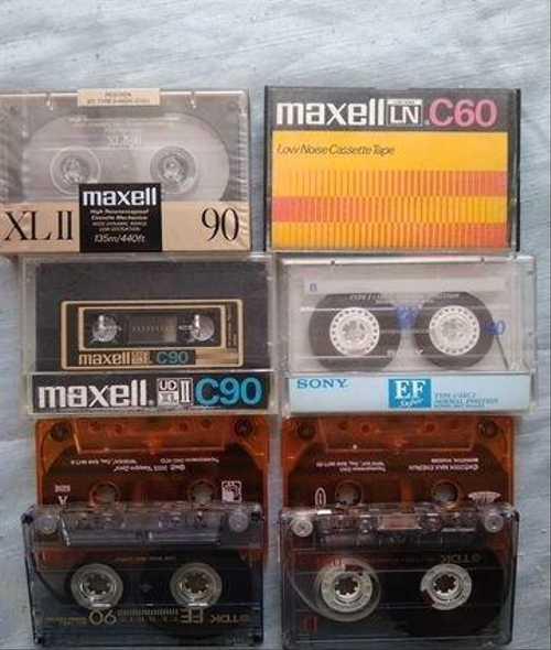 Аудиокассеты maxell б/у
