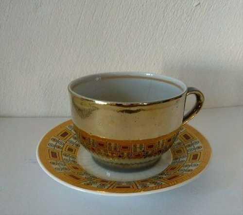 Чашка для эспрессо кофейная пара yamasen gold coll