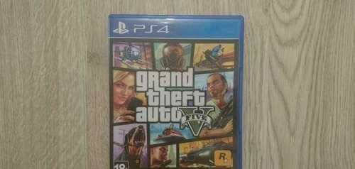 Бокс, коробка от игры Grand Theft Auto V ps4