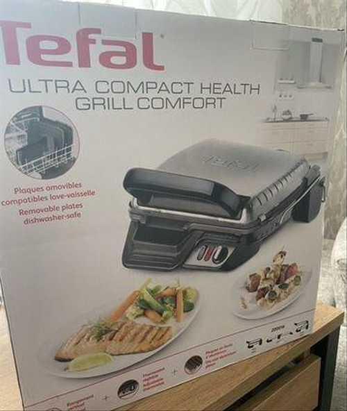 Электрогриль tefal ultra compact health grill comf
