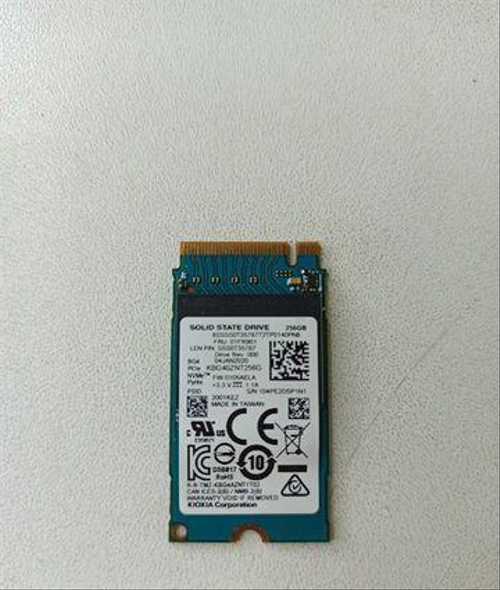 Ssd m2 nvme 256GB от Toshiba