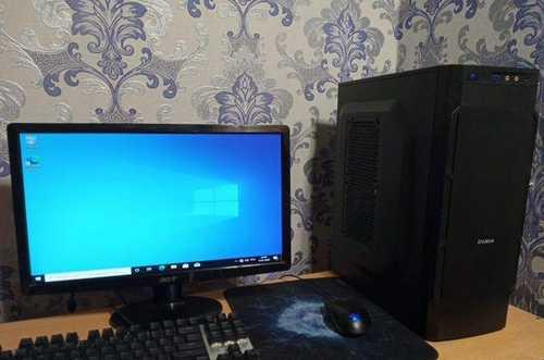 Мощный компьютер intel core I3 с монитором