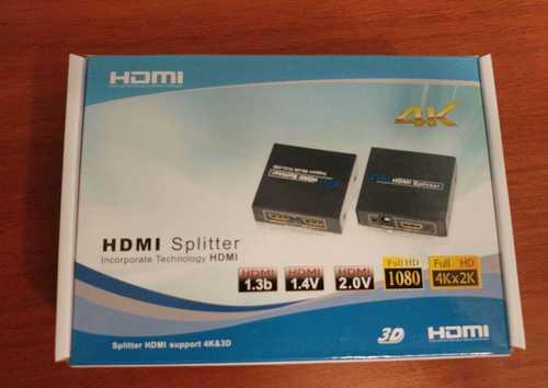 4 К hdmi сплиттер 1x2