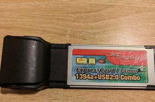 Контроллер Expresscard/34 1394a+USB 2.0 Combo