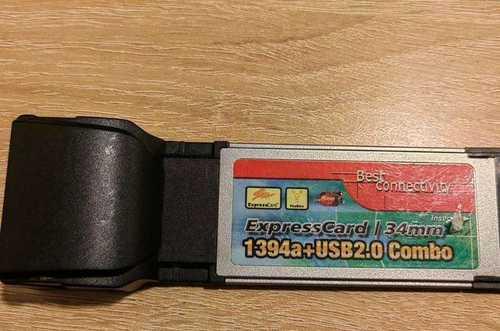 Контроллер Expresscard/34 1394a+USB 2.0 Combo