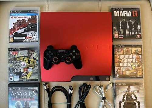 Sony PS3 Slim 250Gb с дисками