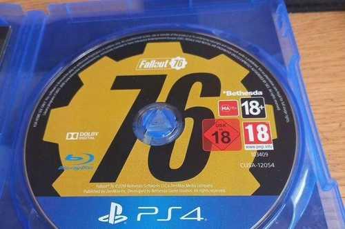 Диск fallout76 на ps4