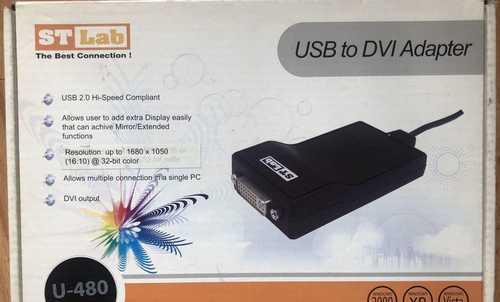 Преобразователь переходник USB to DVI