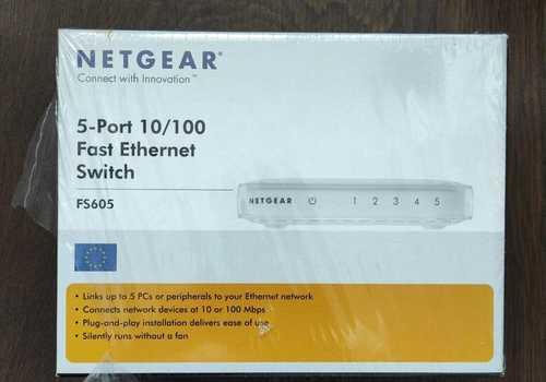 Коммутатор Netgear 5 port 10/100 fs-605