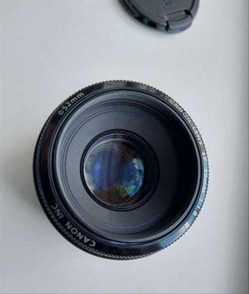 Canon 50mm 1.8 с блендой