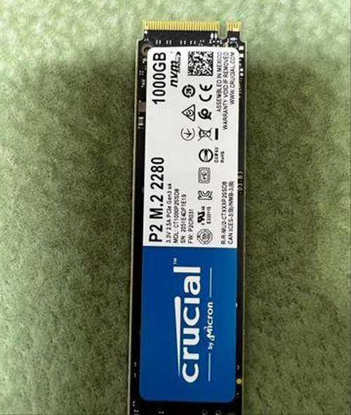 Продам m.2 SSD NVMe crucial ct1000p2ssd8